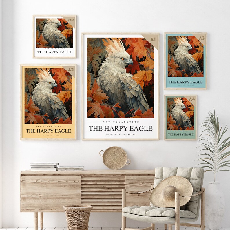 Any Colour Harpy Eagle Print Harpy Eagle Poster Harpy - Etsy