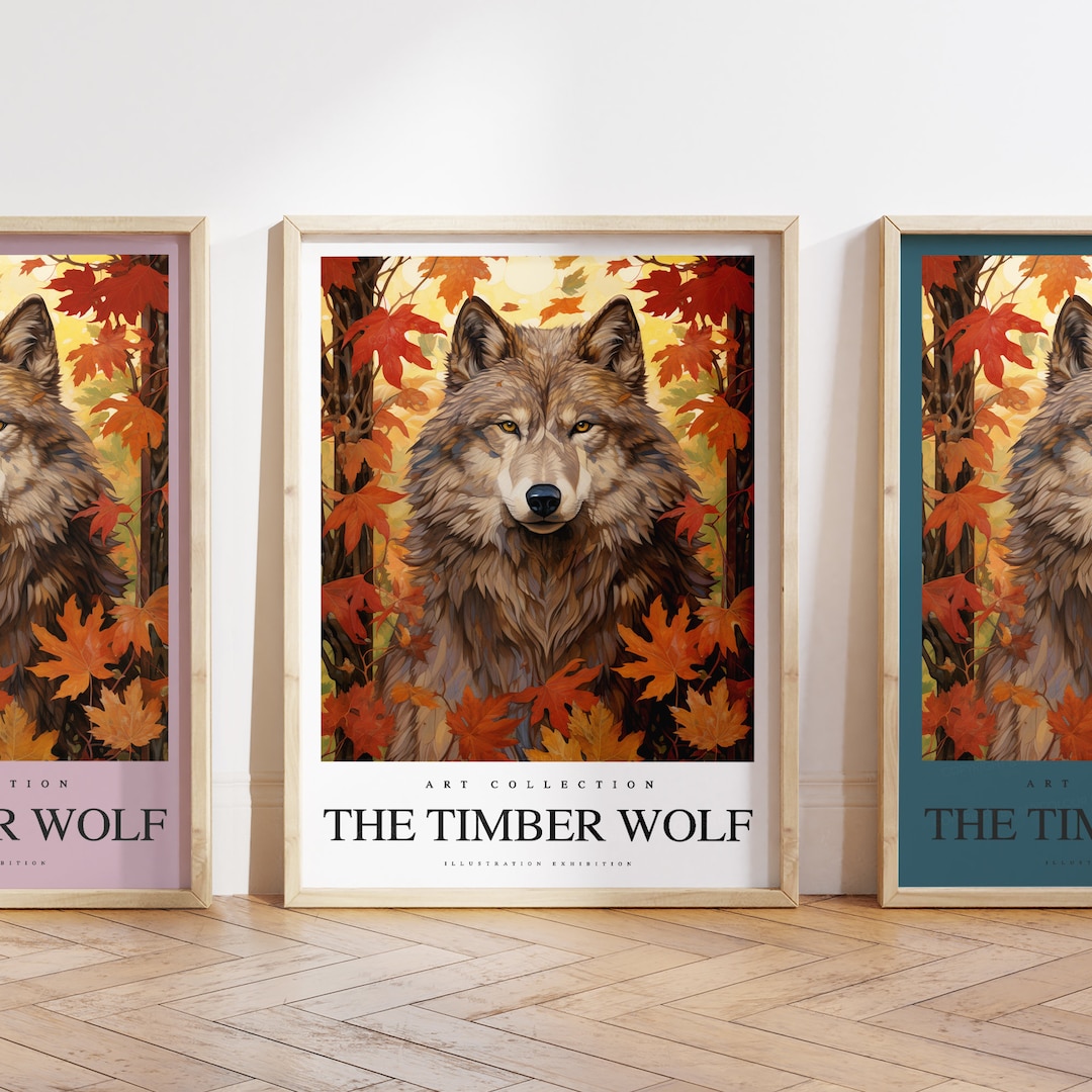 Timber Wolf Poster - Timber Wolf Print - Timber Wolf Art - Animal Art ...