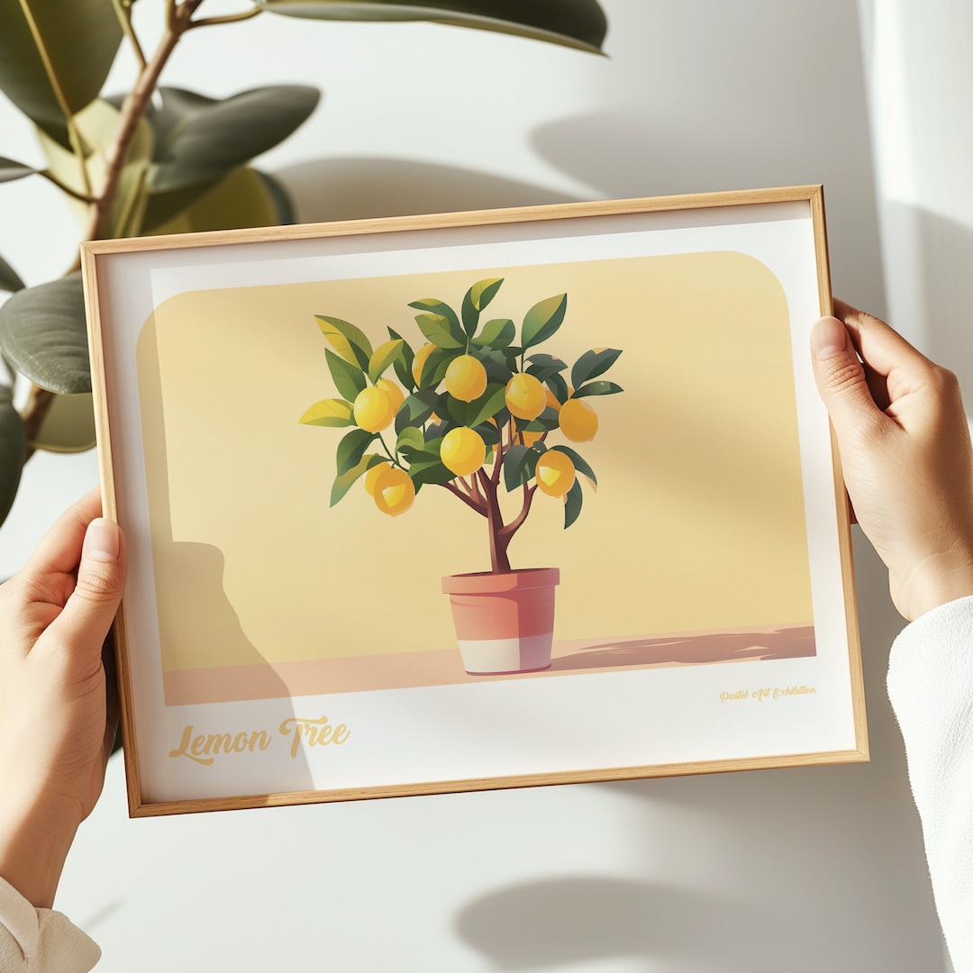 Lemon Tree Plant Landscape Print, Lemon Tree Poster, Lemon Tree Wall ...