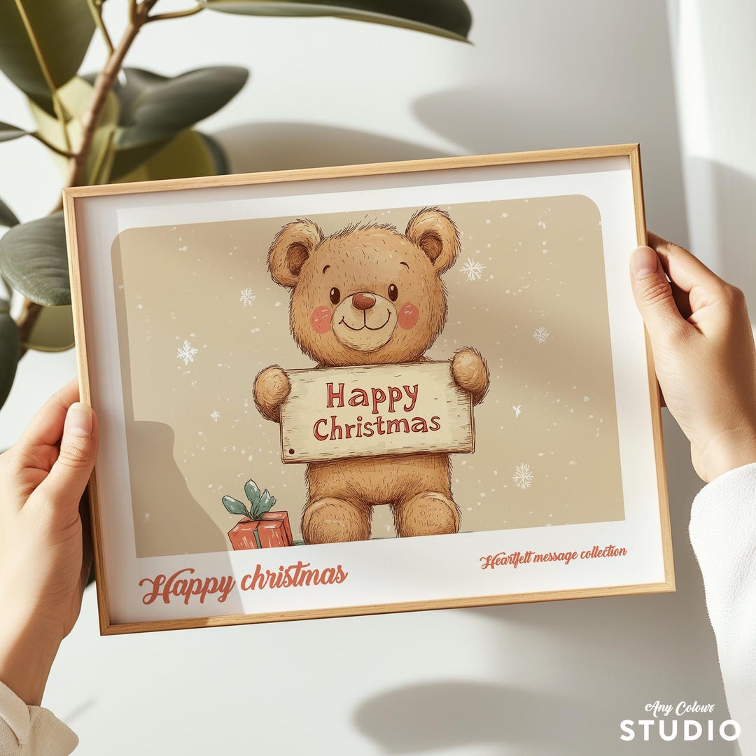 Personalised Text, Teddy Bear Message Poster, Teddy Bear Message Print ...