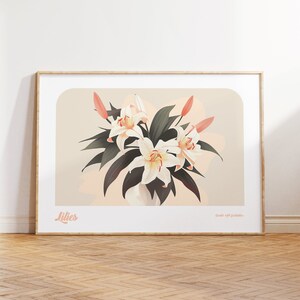 Lily Flowers Landscape Print, Lily Flowers Poster, Lily Flowers Wall ...
