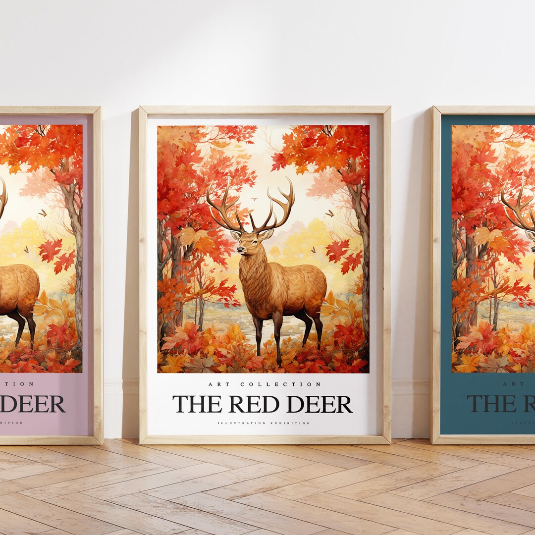 The Red Deer Poster - the Red Deer Print - the Red Deer Art - Animal ...