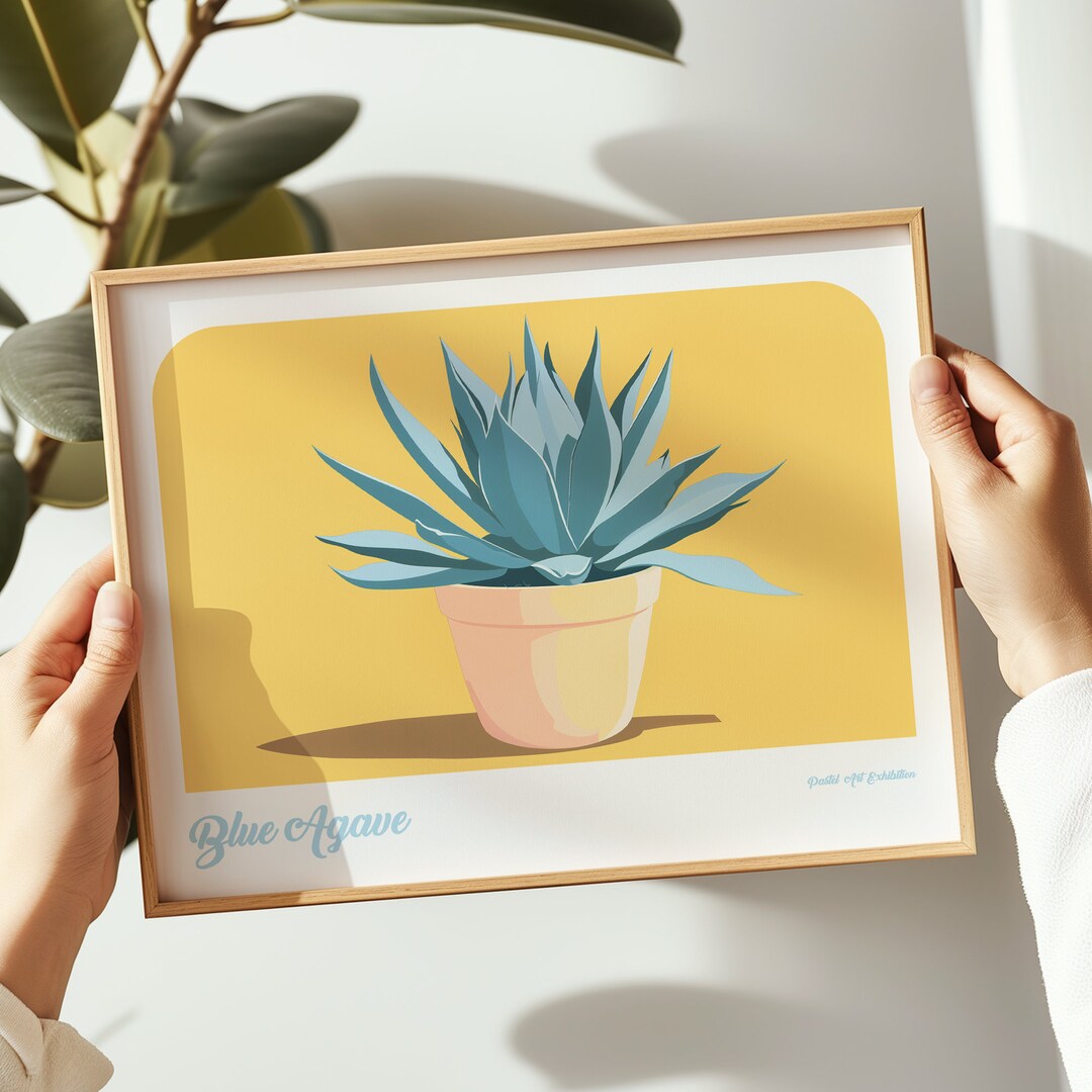 Agave Plant Landscape Print, Agave Plant Poster, Agave Plant Wall Art ...