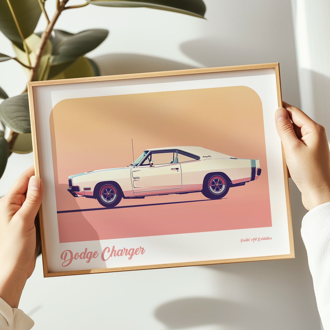 Dodge Charger Landscape Print, Dodge Poster, Dodge Wall Art, Dodge ...