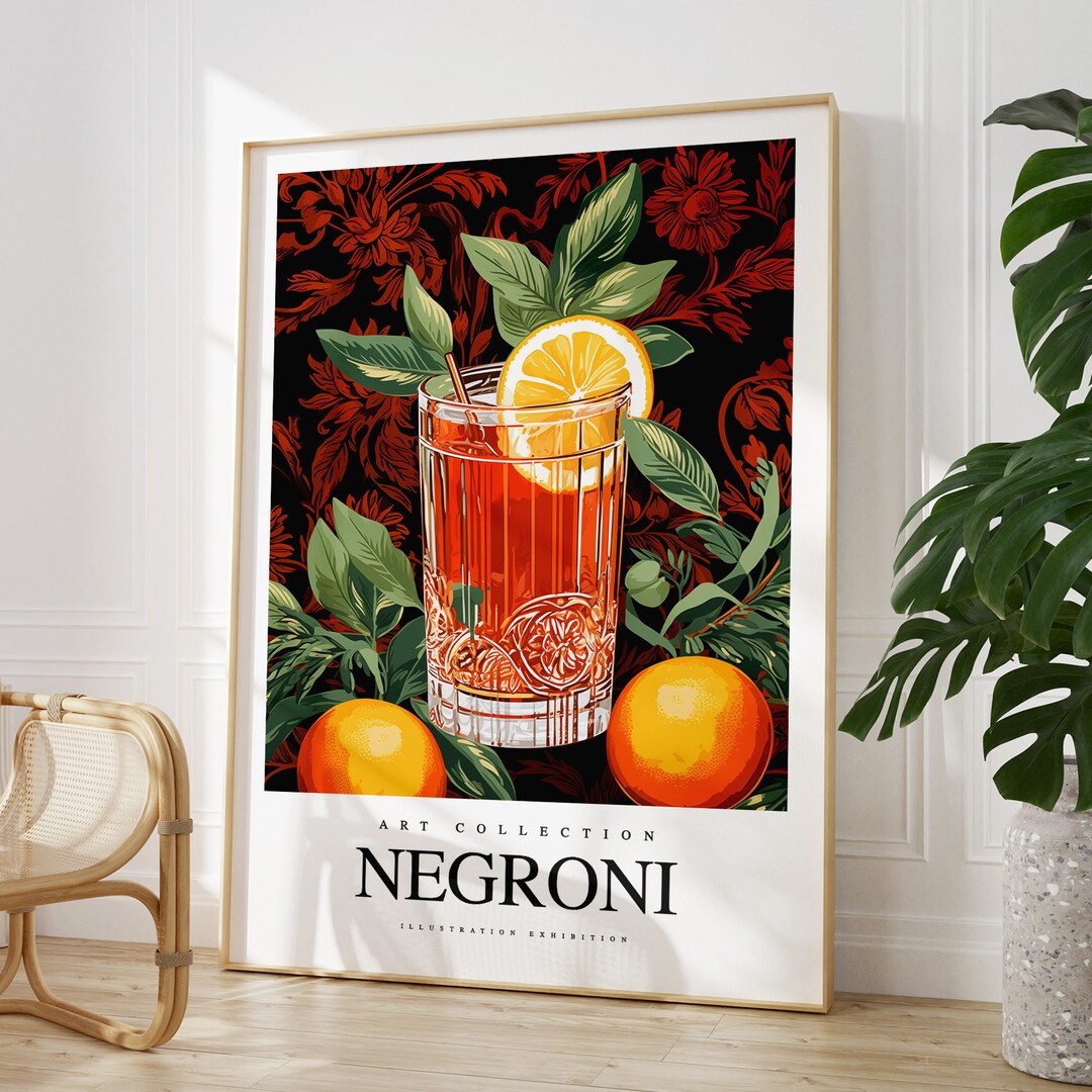 Any Colour - Negroni Cocktail Print - Negroni Drink Poster - Negroni ...