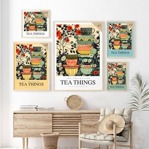 Any Colour - Tea Things - Kitchen Print - Kitchen Poster - Kitchen Art ...