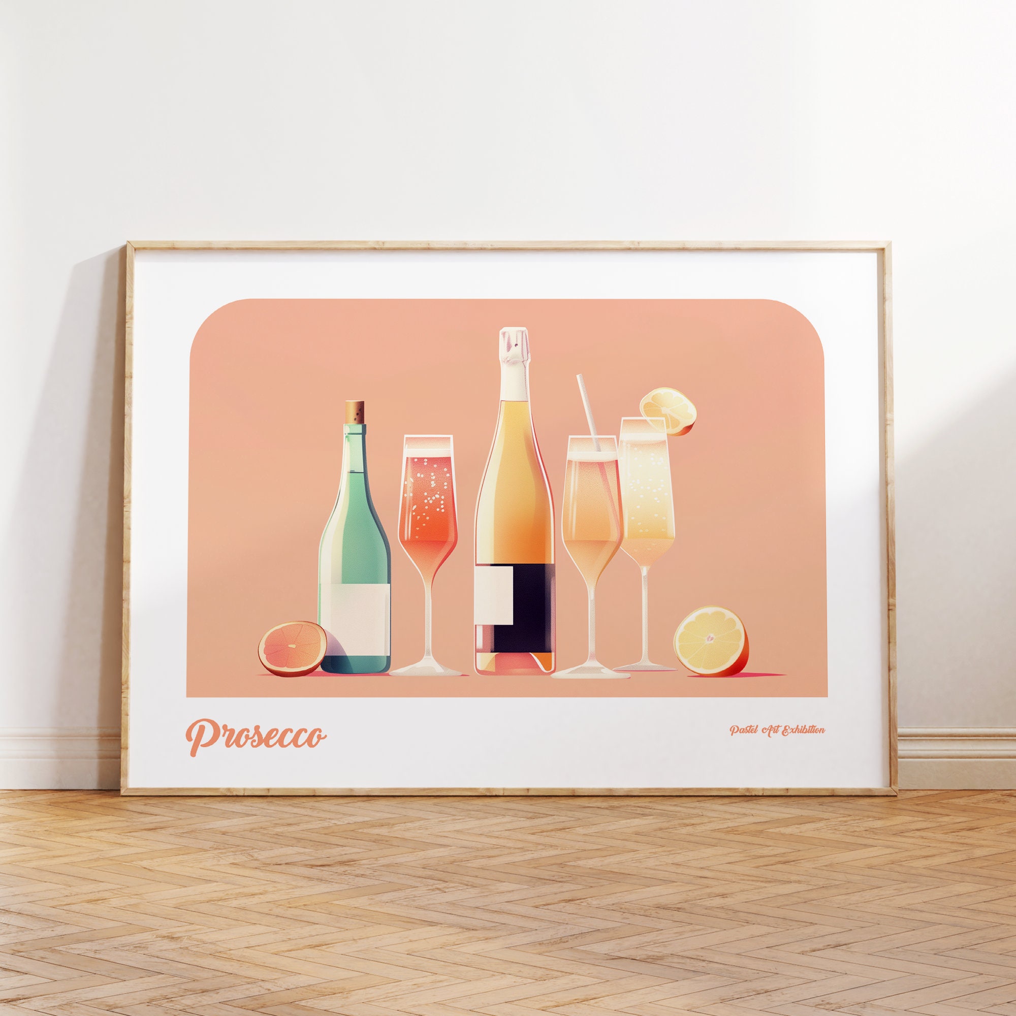 Prosecco Landscape Print, Prosecco Poster, Prosecco Wall Art, Food and ...