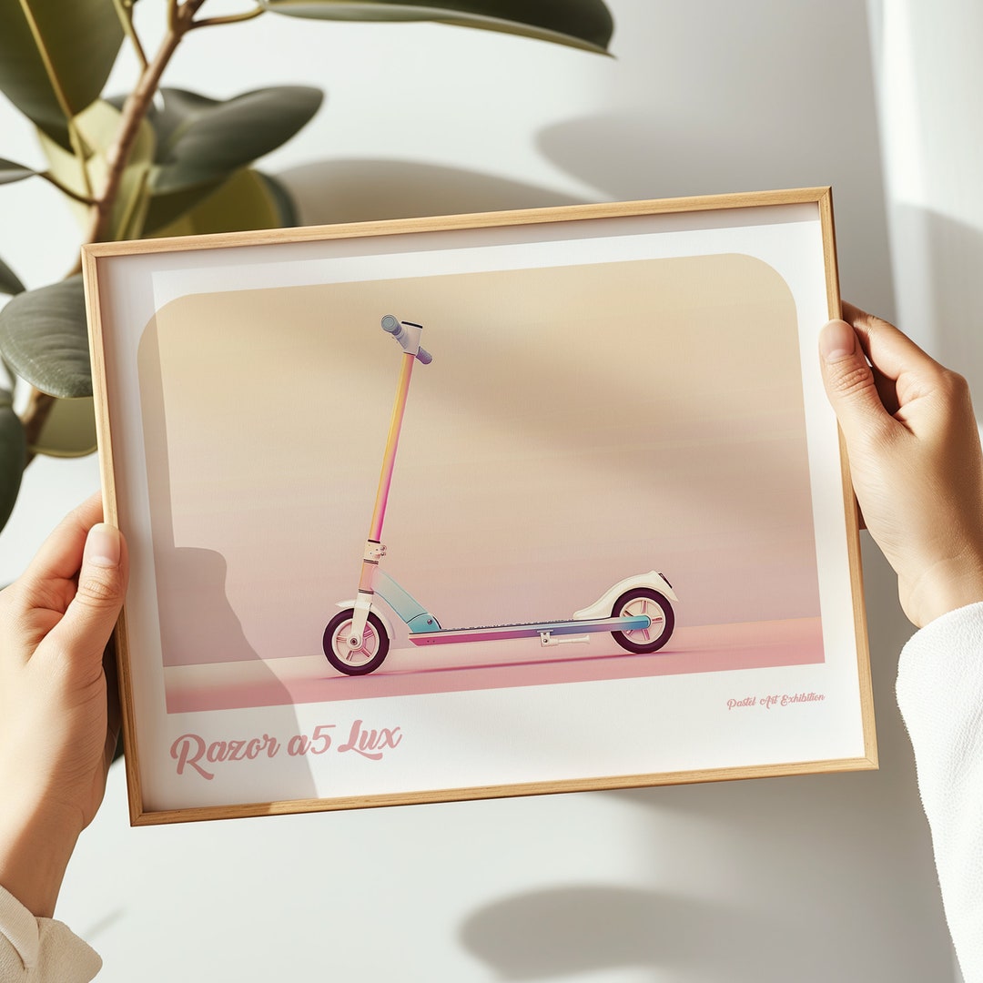 Razor A5 Lux Kick Scooter Landscape Print, Scooter Poster, Scooter Wall ...