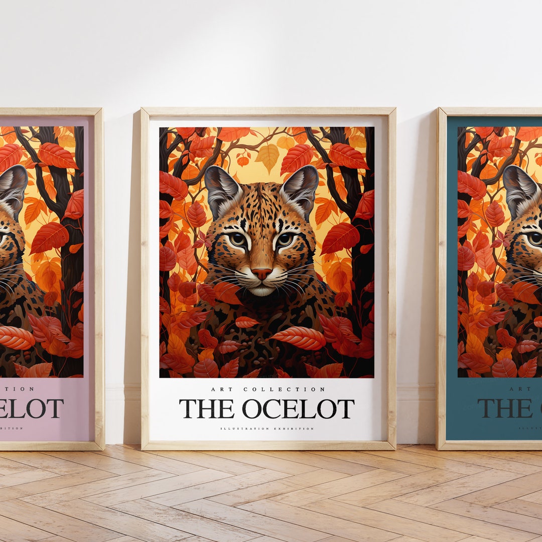 Any Colour - Ocelot Print - Ocelot Poster - Ocelot Art - Wildlife Print ...