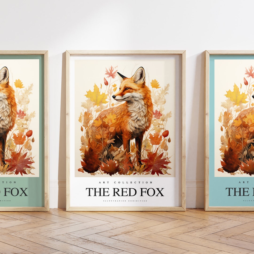 The Red Fox Print -red Fox Illustration Poster - Fox Painting - Fox ...