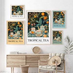 Any Colour - Tropical Tea Print - Tea Drink Poster - Tea Art - Kitchen ...
