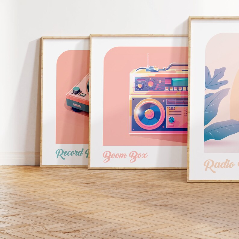 Boom Box Landscape Print, Boom Box Poster, Boom Box Wall Art, Items and ...