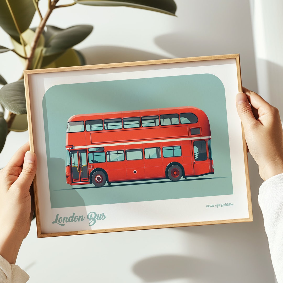 London City Bus Landscape Print, London Bus Poster, London Bus Wall Art ...