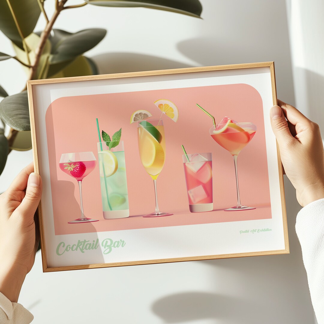 Cocktail Bar Landscape Print, Cocktail Bar Poster, Cocktail Bar Wall ...