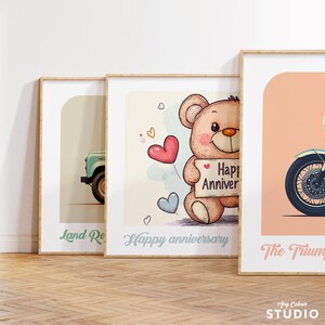 Personalised Text, Teddy Bear Message Poster, Teddy Bear Message Print ...