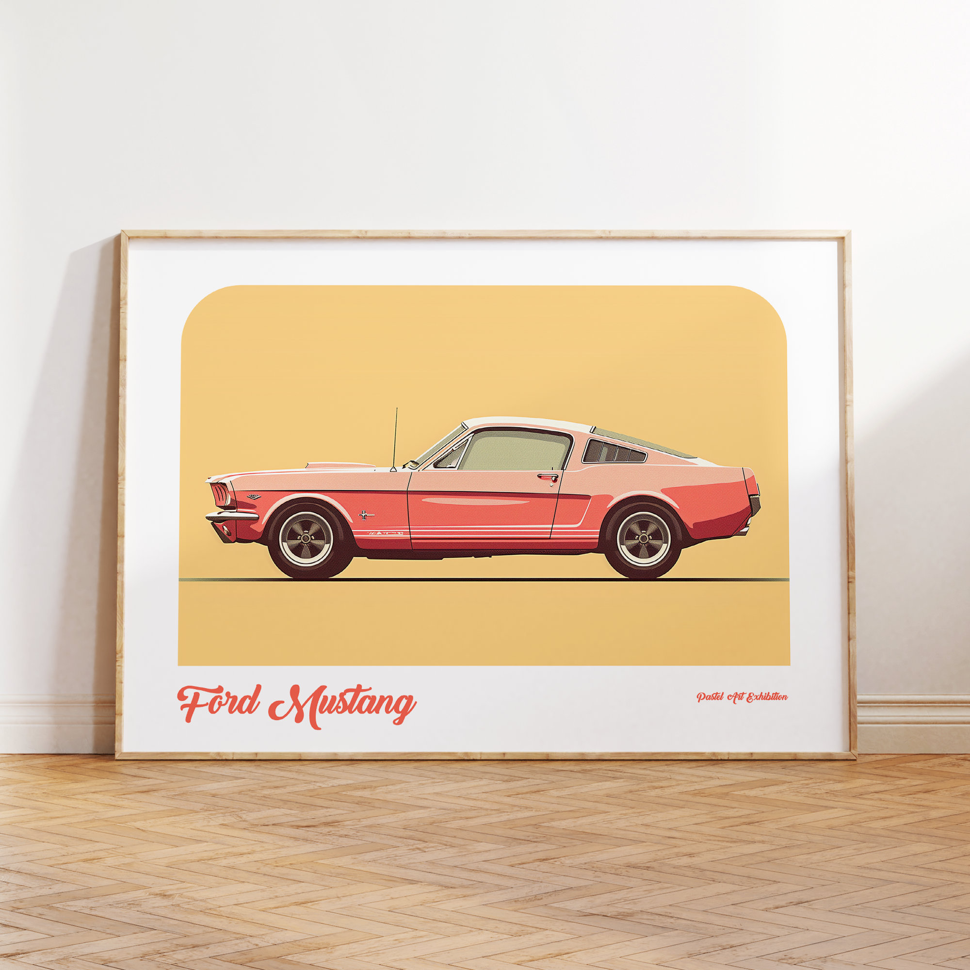 Ford Mustang Landscape Print, Ford Poster, Ford Wall Art, Ford Painting ...