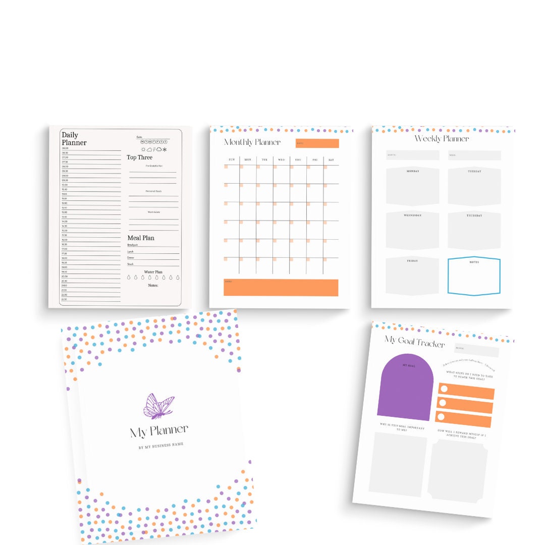 Polkadot Printable Planner - Etsy