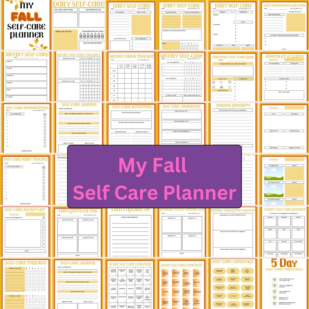 My Printable Fall Self-care Planner — Digital Download - Etsy