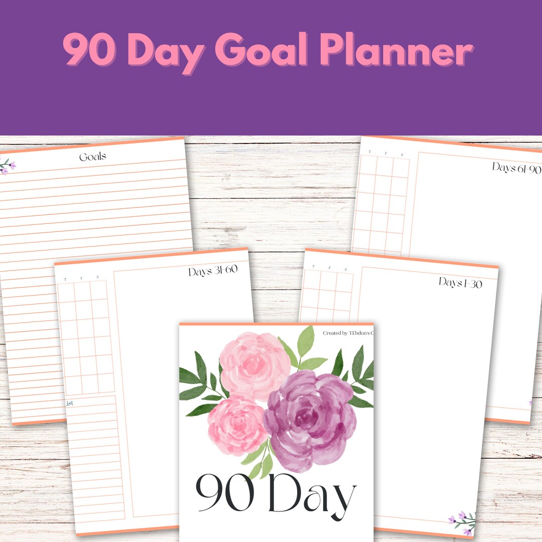 90 Day Undated Goal Plan - Etsy