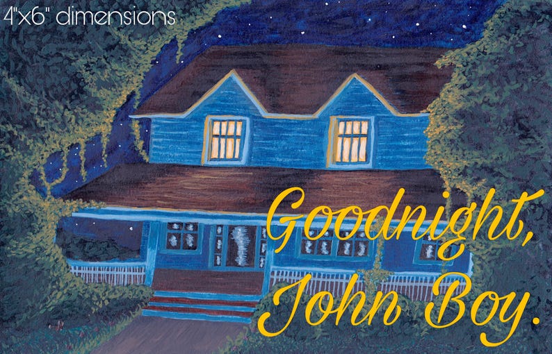 The Waltons - Goodnight, John Boy - Print - Etsy