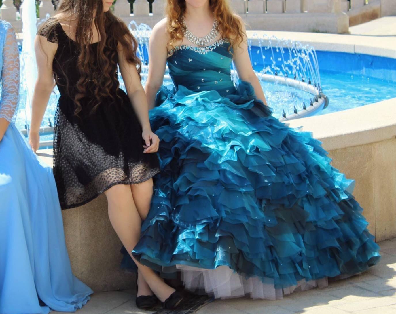Mori Lee Blue Ocean Prom Dress - US Size Small - Pageants, Idol, Dance ...