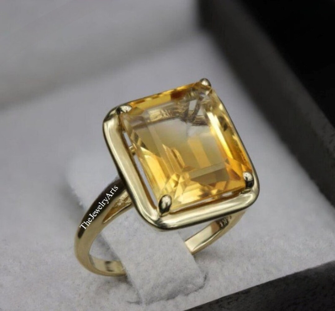 Golden Topaz Ring-yellow Topaz Ring-vintage Ring-birthstone Topaz Ring ...