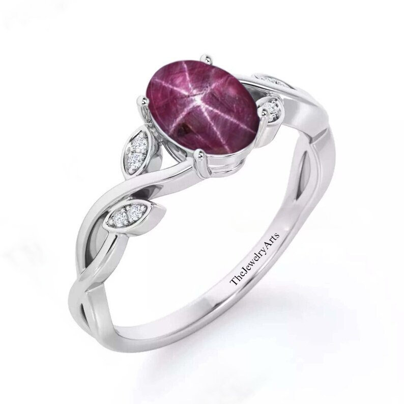 Lindy Star Ring Star Ruby Ring Ruby Star Ring July - Etsy