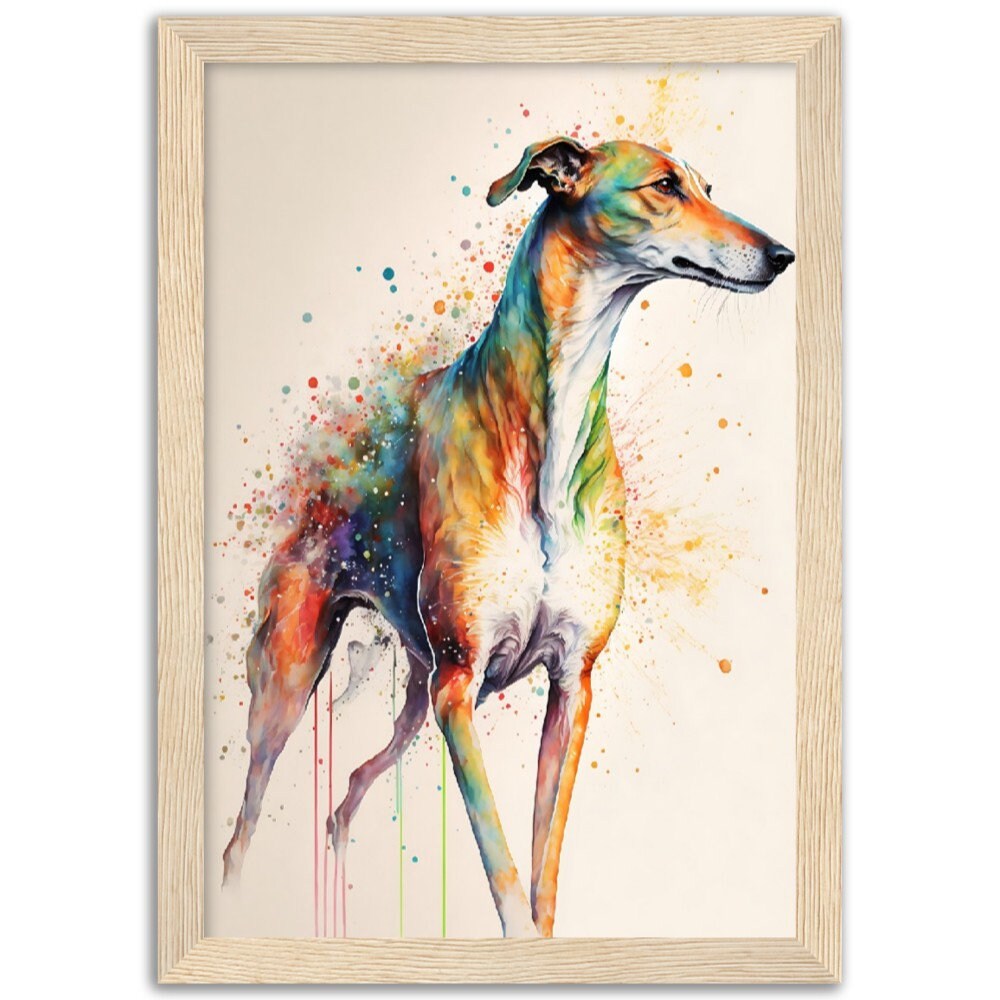Graceful and Majestic: Museum-quality Greyhound Watercolor Portrait - Etsy