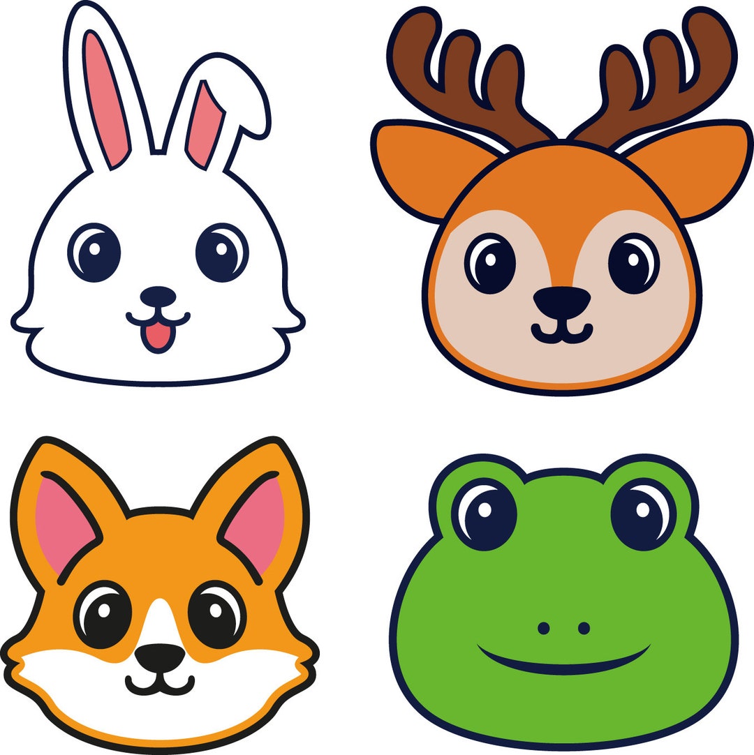 Set of 4 Woodland Animal Svg Files for Cricut Cutting Machine - Etsy