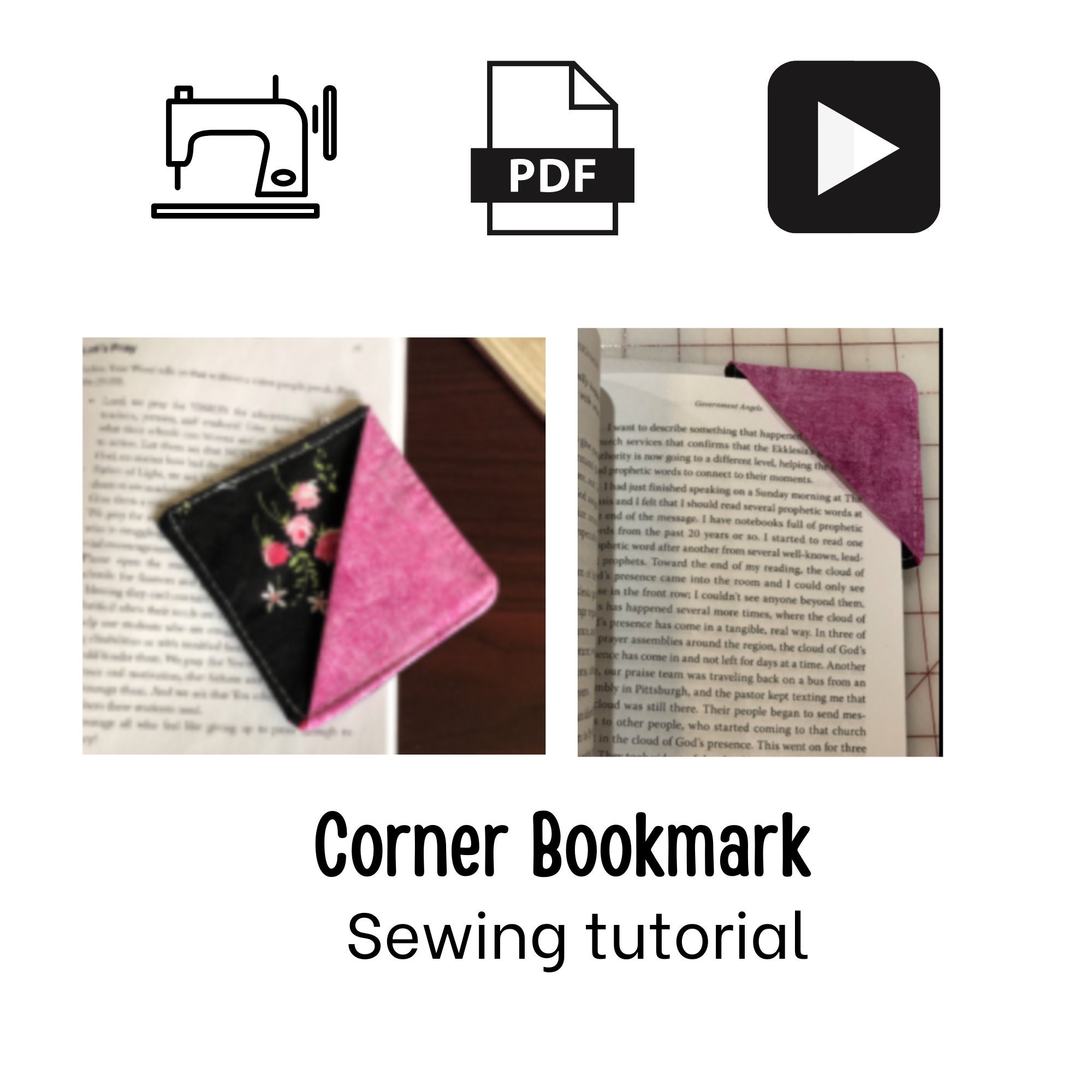 Corner Bookmark Sewing Tutorial - Etsy