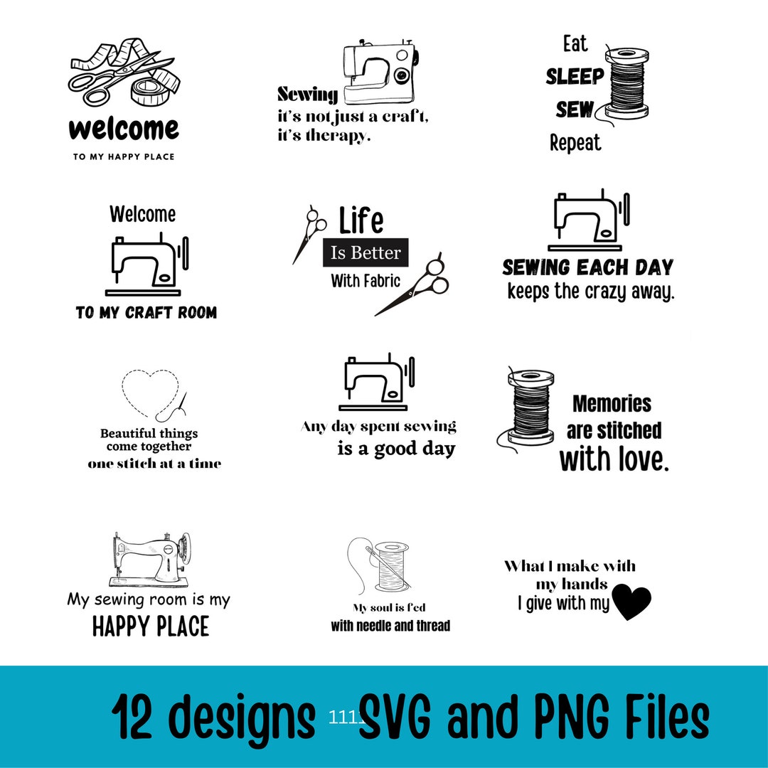 Quilting SVG Bundle, Sewing Svg Cut File Png Sewing PNG, Sewing Svg ...