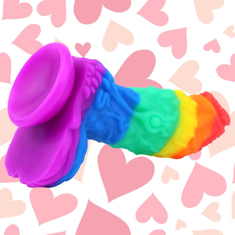 Gode dragon avec ventouse couleur arc-en-ciel jouets anaux monstre pénis godemichet anal gode ...