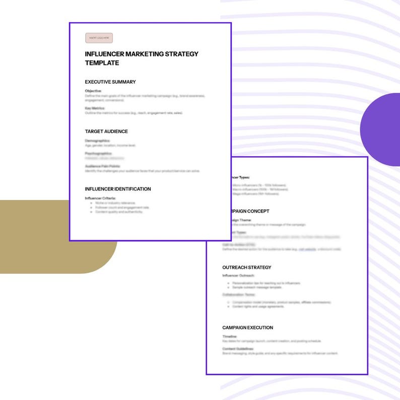 Influencer Marketing Strategy Template - Etsy