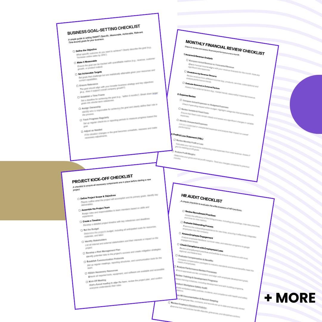 Business Basics: Checklists & Tip Sheets - Etsy