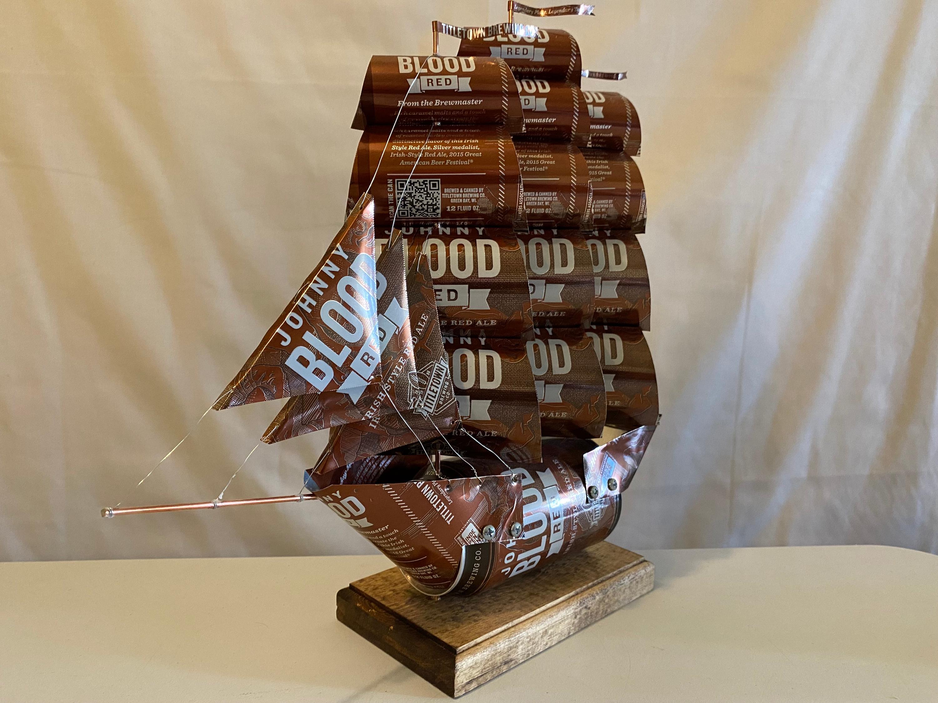 Titletown Blood Red Beer Can Ship - Etsy