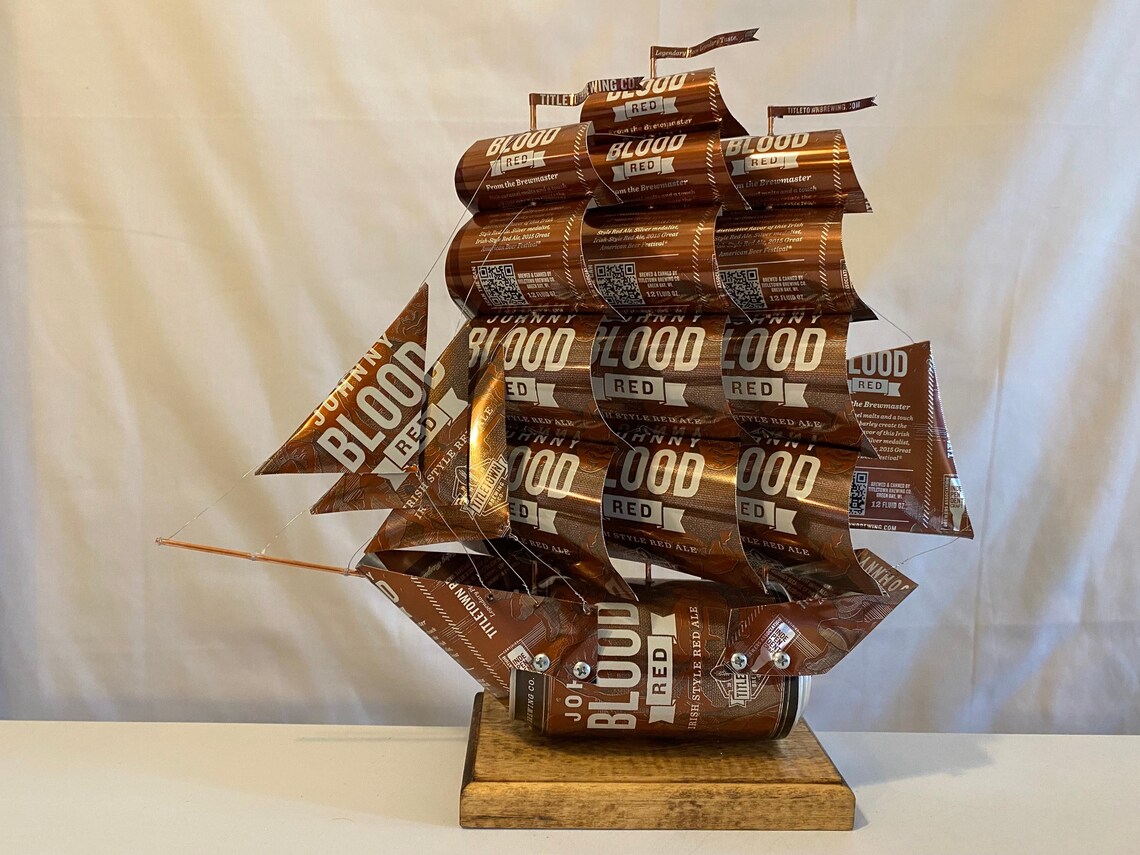 Titletown Blood Red Beer Can Ship - Etsy