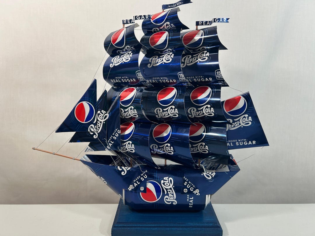 Pepsi Cola Real Sugar Soda Can Ship - Etsy