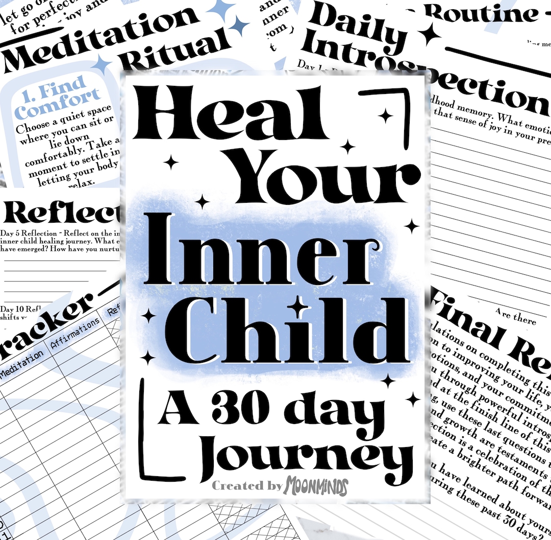 30 Day Inner Child Healing Guide Workbook, at Home Shadow Work 22 Page ...