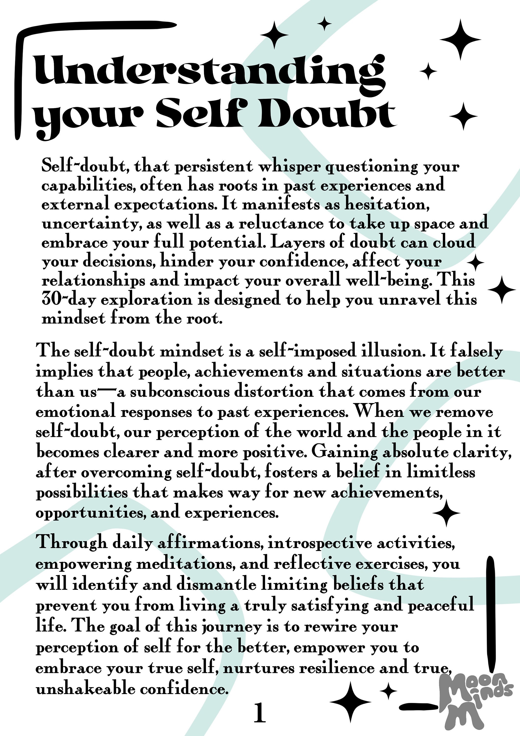 30 Day Self-doubt Healing Guide Workbook, at Home Shadow Work ...