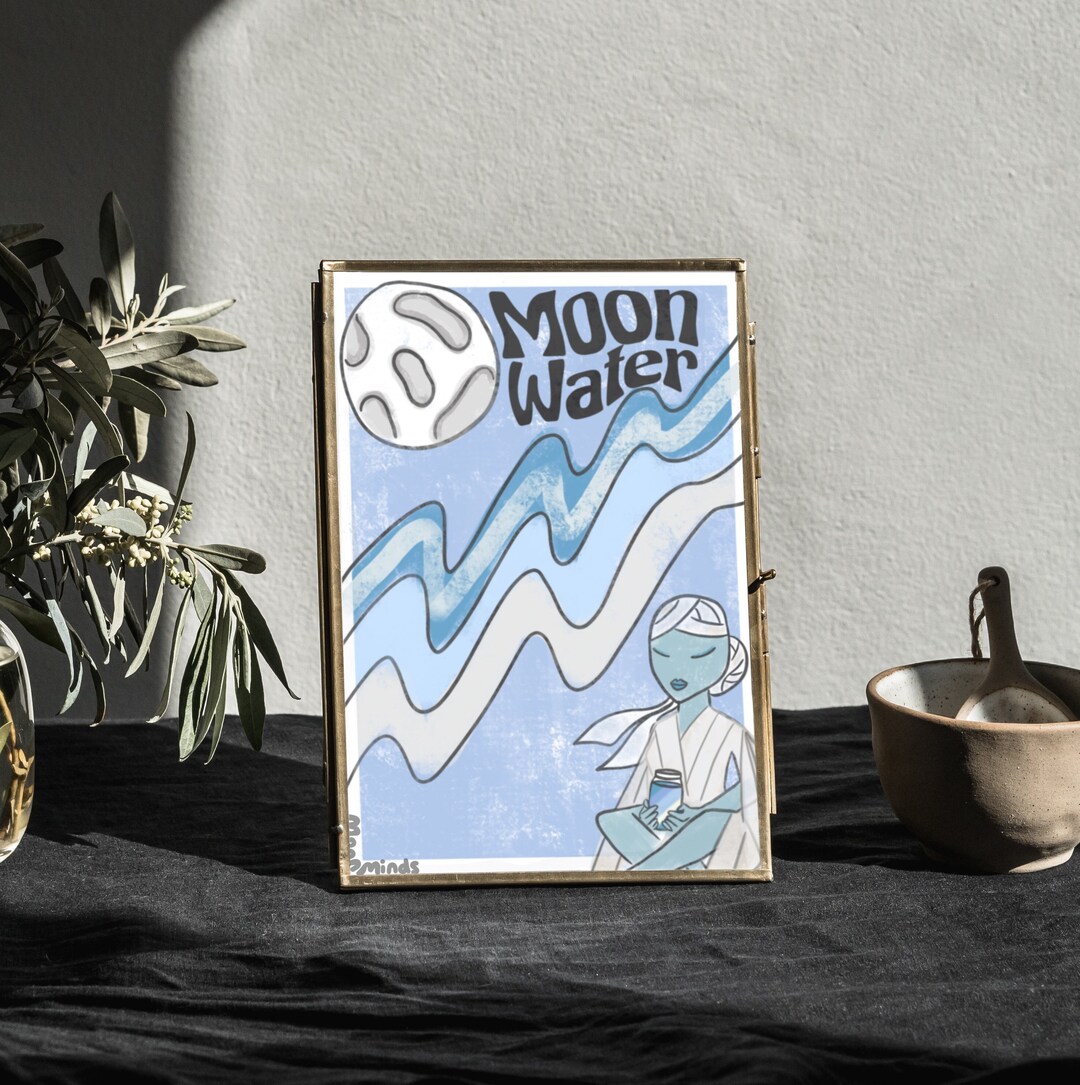 Ethereal Moon Water Poster Digital Download Lunar Magic, Esoteric A4 ...