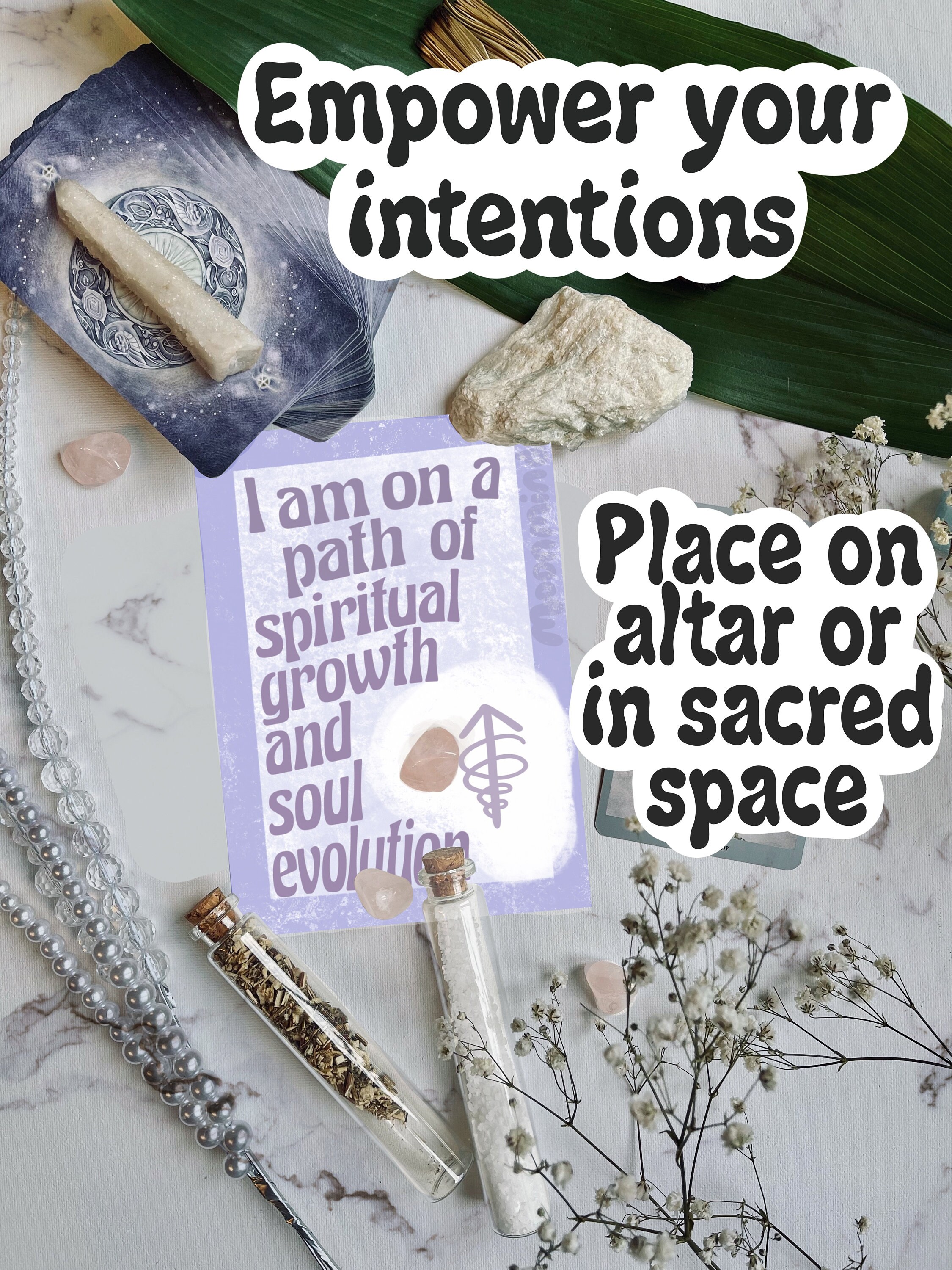 Crystal Magick Cards: Grimoire Printable Crystal Altar Mat Spiritual ...