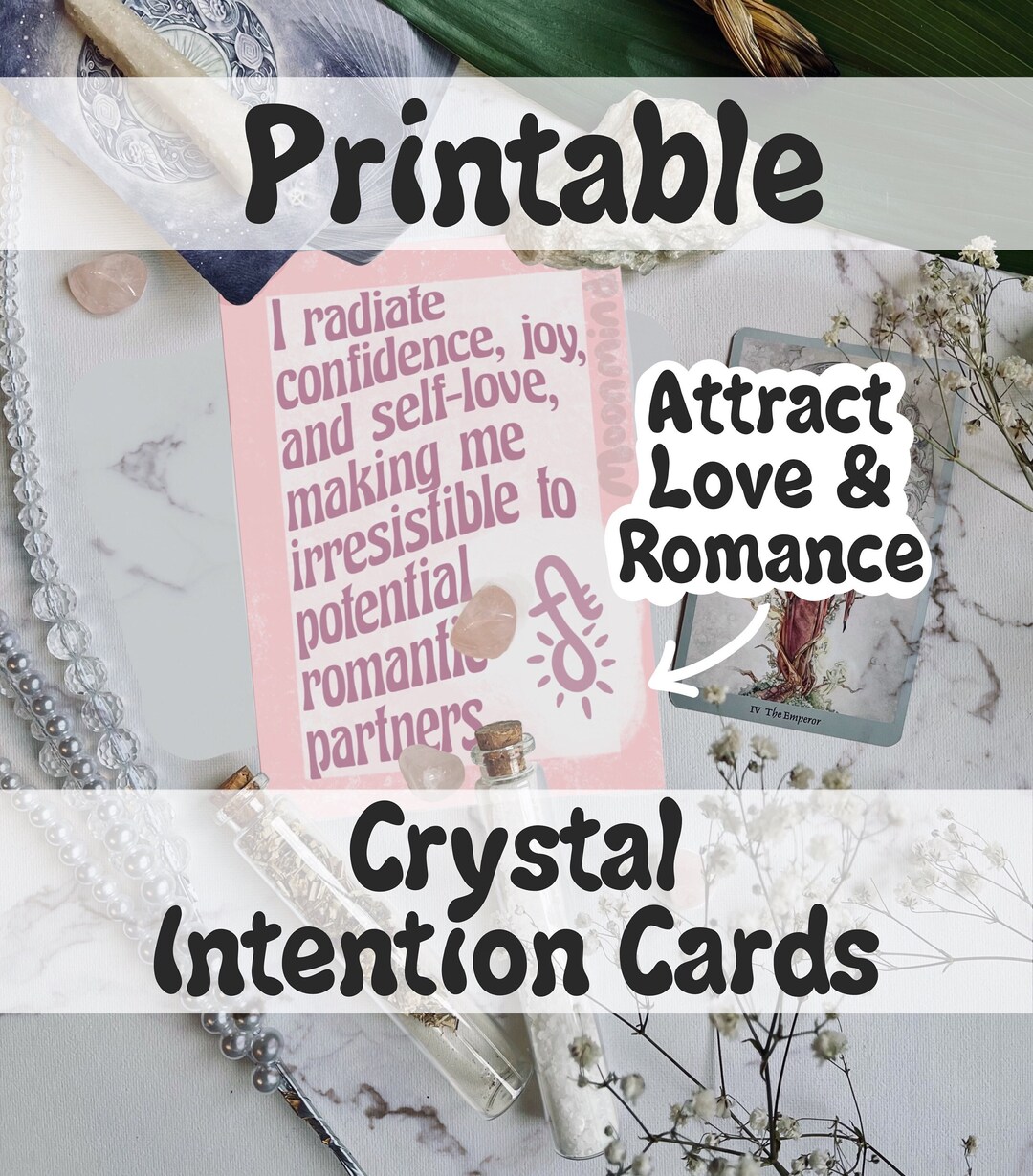 Love Crystal Magick Cards: Grimoire Printable Crystal Altar Mat Romance ...