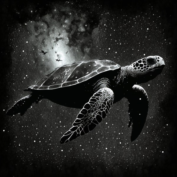 Turtle Ink Drawing - Etsy