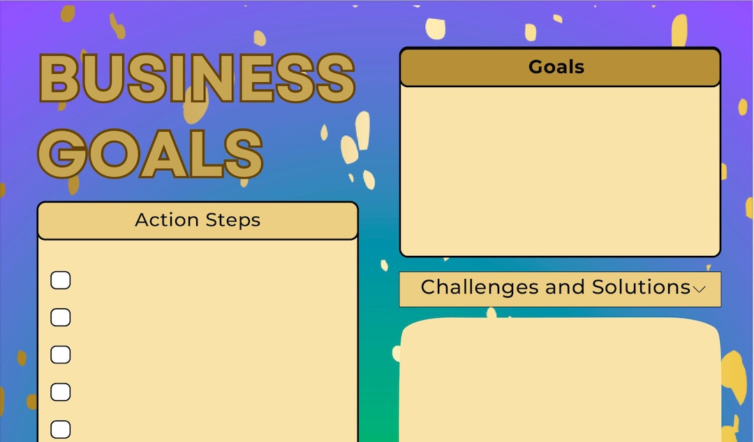 Business Goals Tracker - Etsy