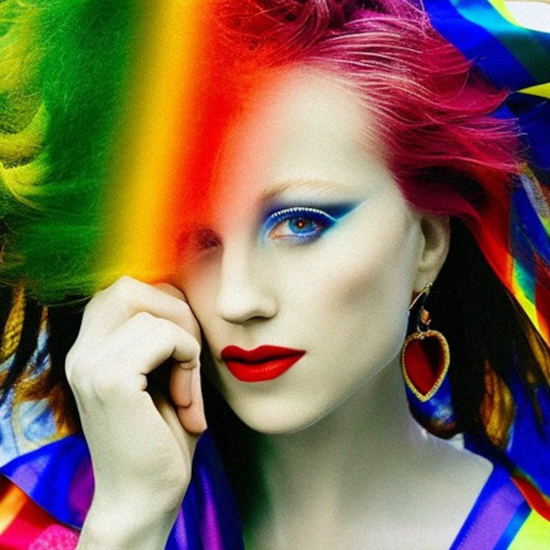 AI Art, Trans Woman for Laptop or Tablet Background - Etsy