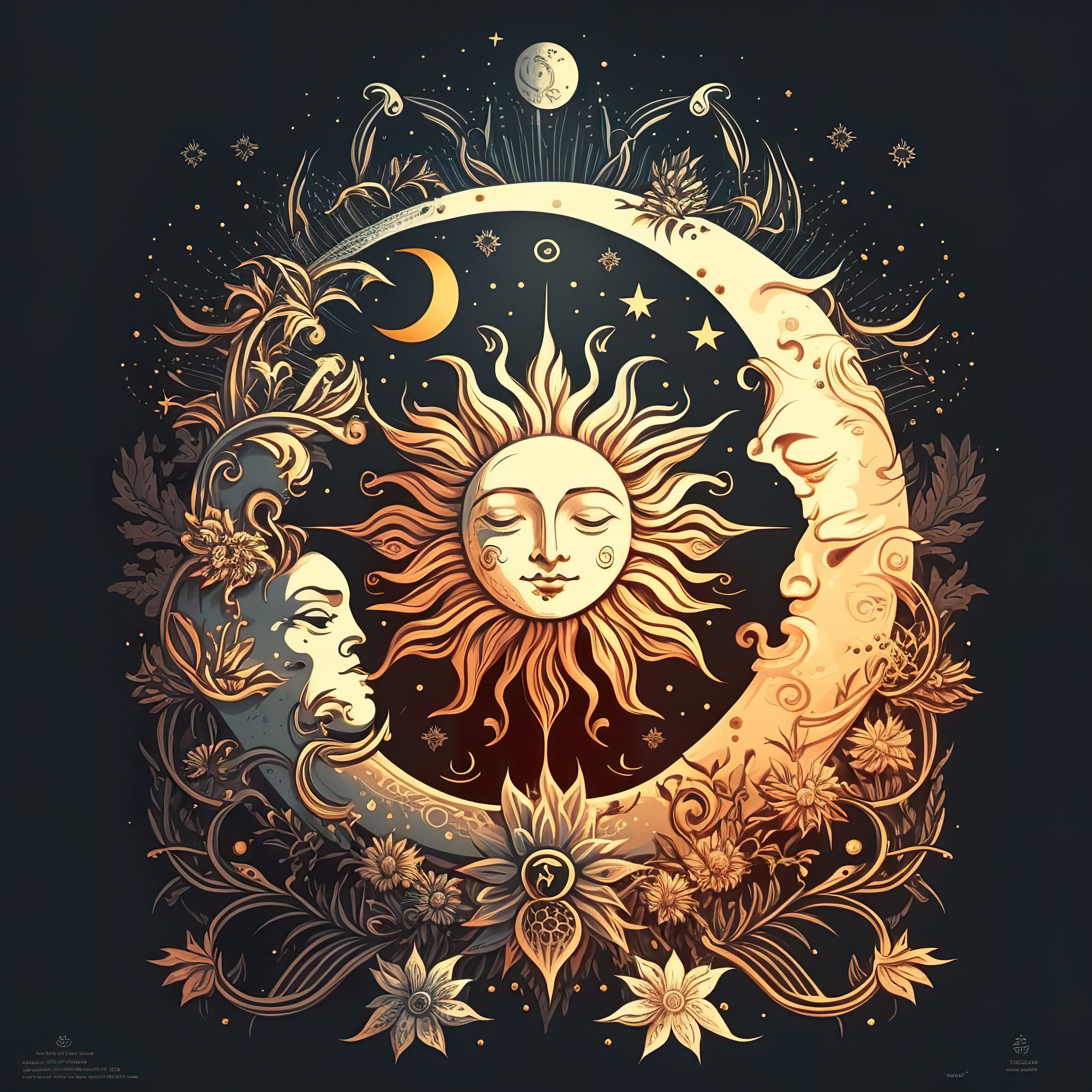 Celestial Sun Moon Printable Wall Art Decorative Cosmic Boho Design ... Celestial Sun Moon Printable Wall Art Decorative Cosmic Boho Design ...