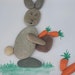 Rabbit Pebble Art Animal Pebble Art - Etsy