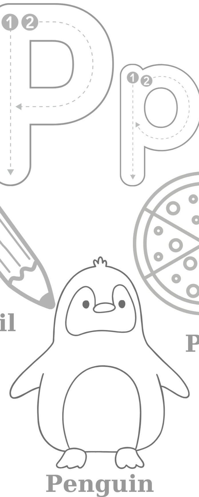 Alphabet Printable Educational Fun A to Z Coloring Pages for Kids ...