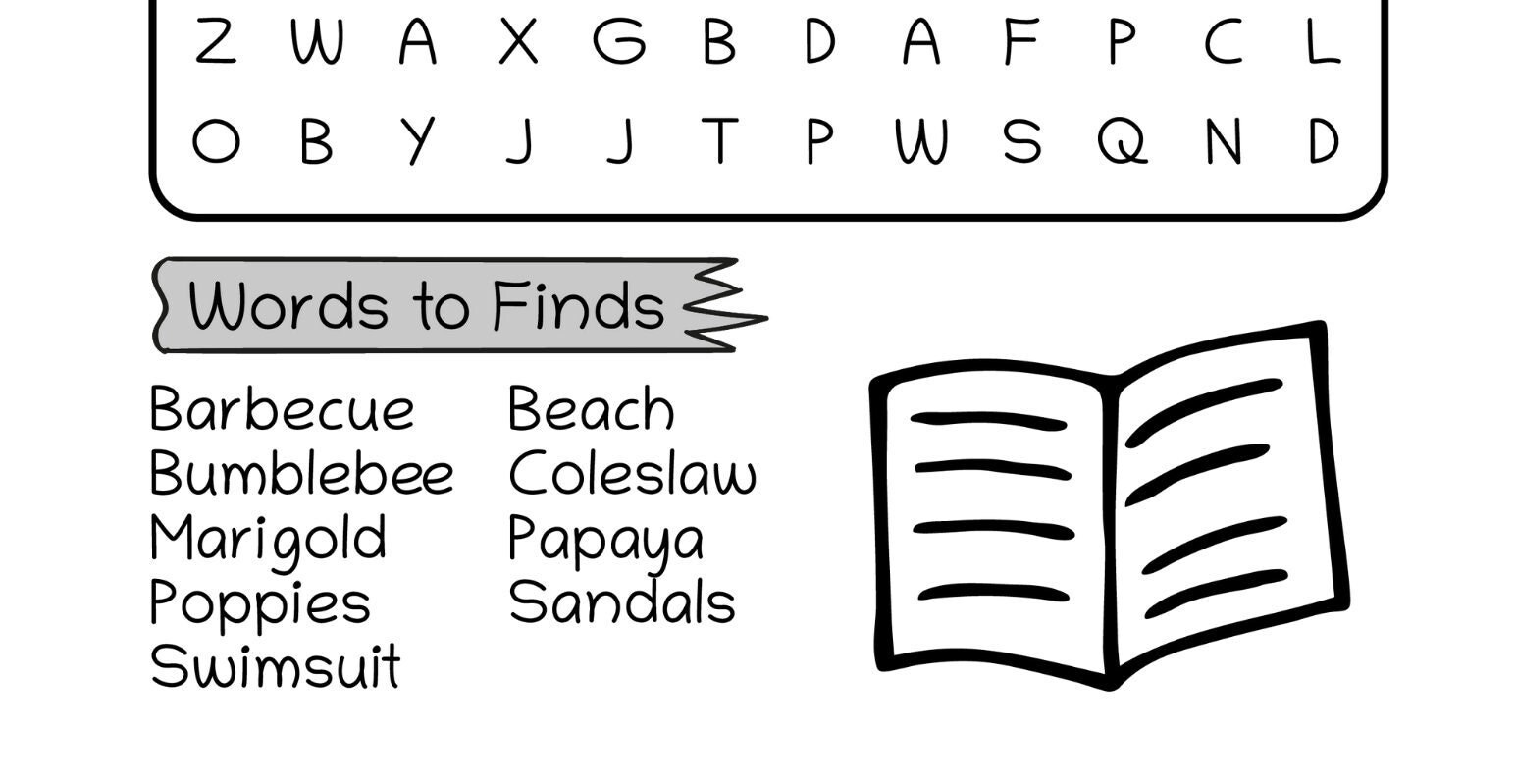 20 Page Printable Summer Word Search Set, Word Puzzle Activity for Kids ...