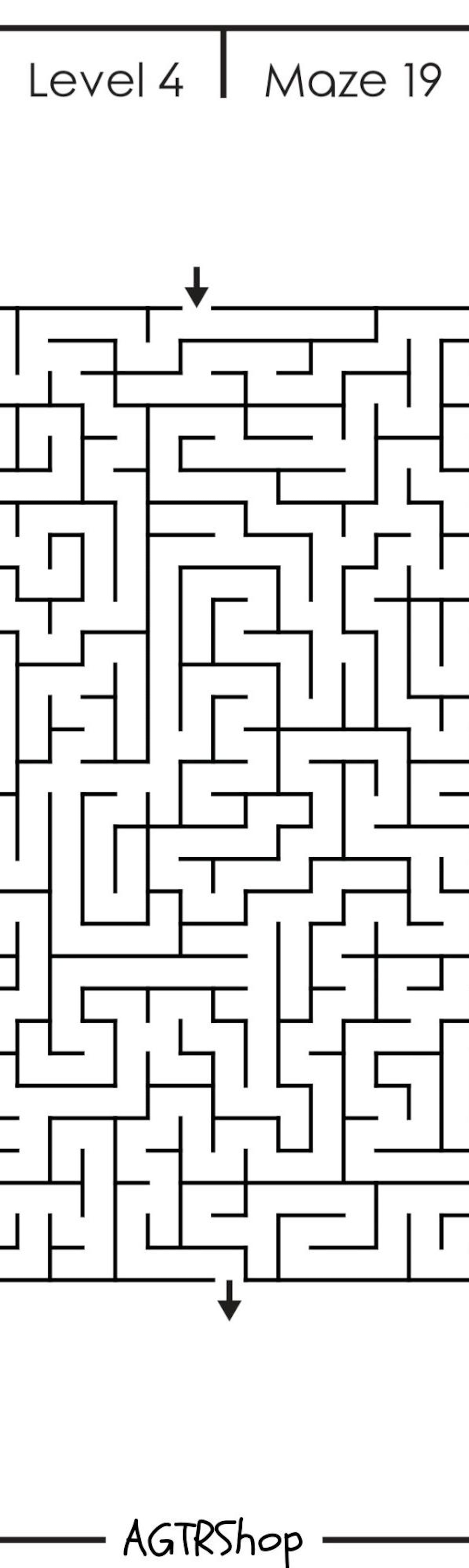 20 Maze Puzzle Pages - Printable Mazes for Kids and Adults - PDF ...